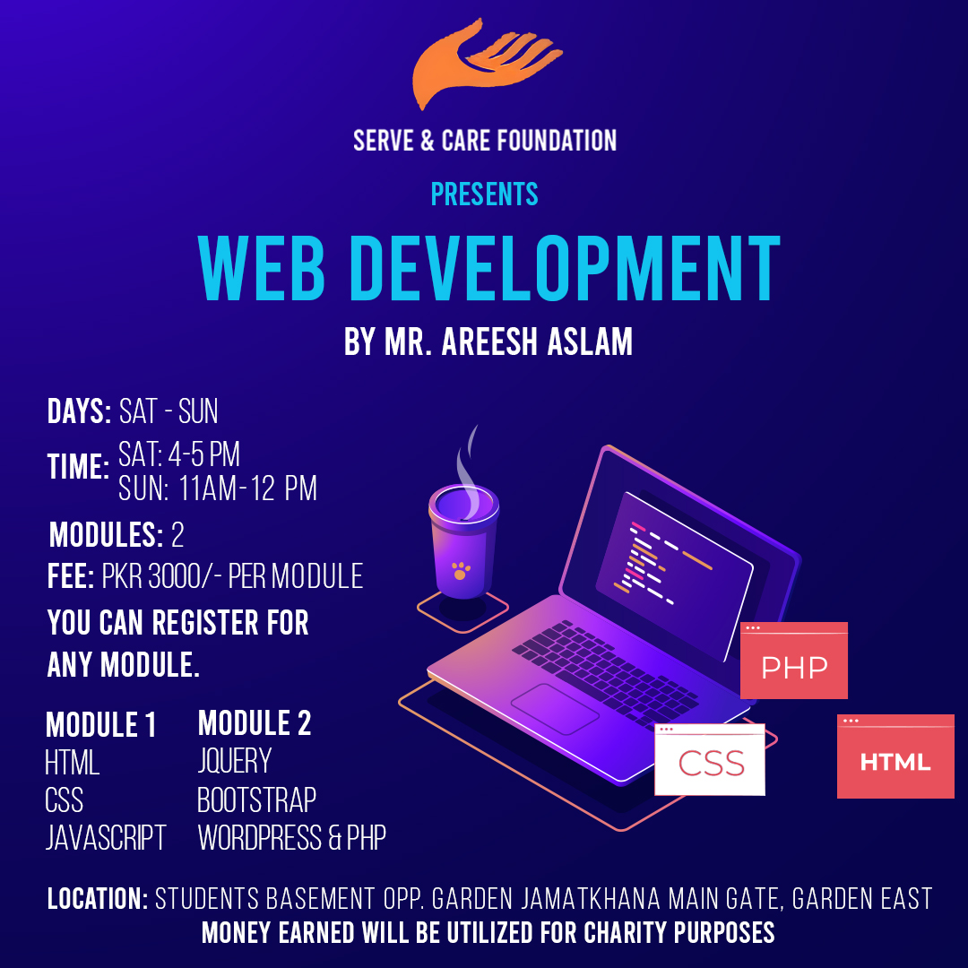 Web Development Classes - Serve & Care Foundation